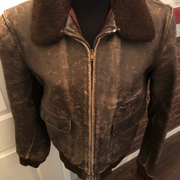 Hercules | Jackets & Coats | Vtg 4s 50s Hercules Leather Bomber Jacket ...
